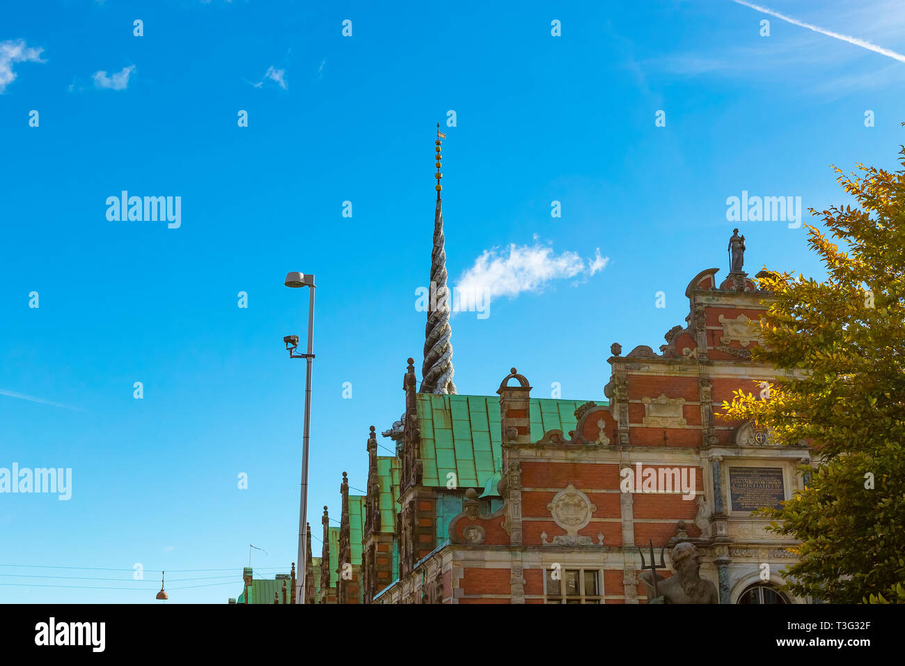 The Stock Exchange "Børsen" imposing, 17th-century, waterfront building ...