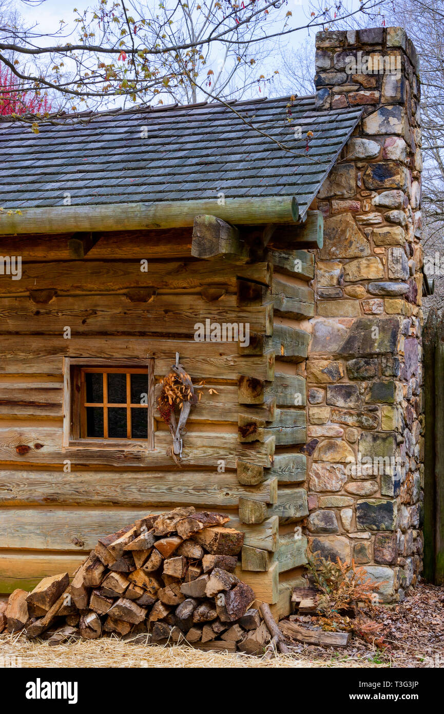 Elizabethton,Tennessee,USA - April 2, 2019: A recreated historical Fort ...