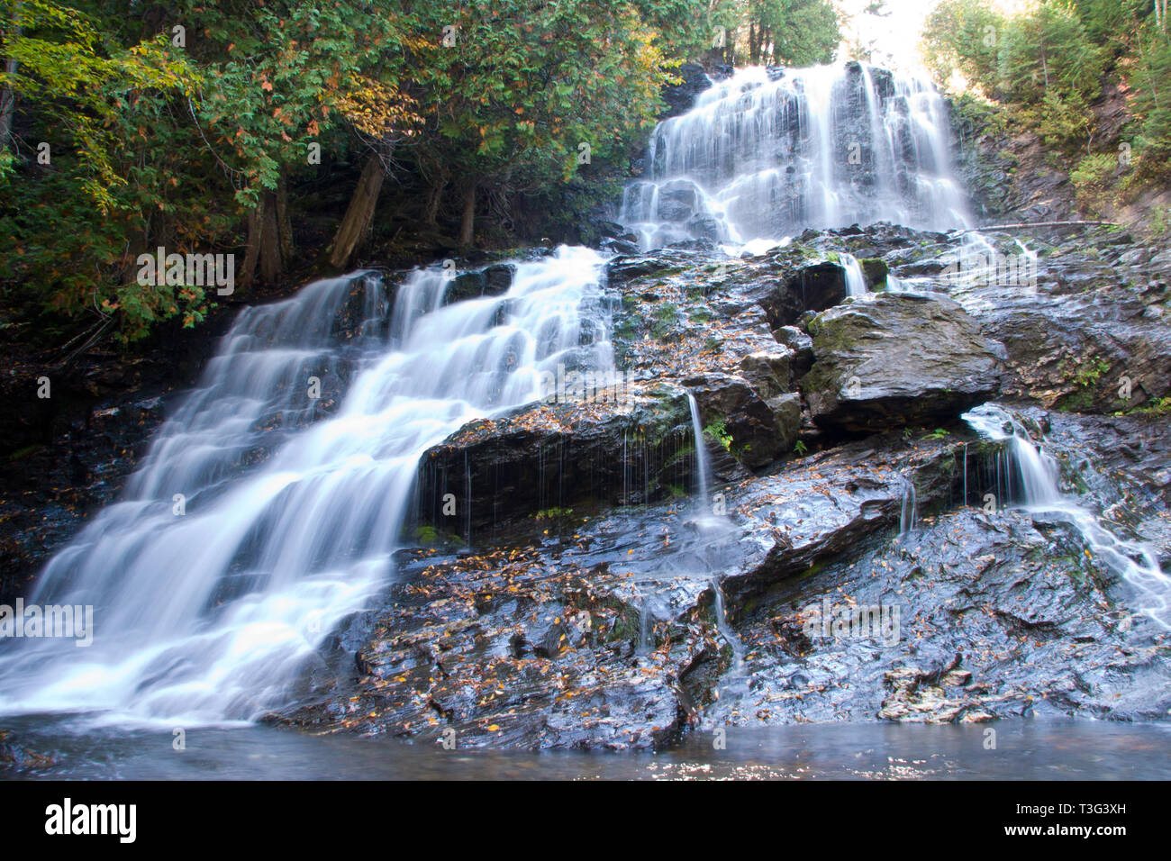 Beaver Brook Falls Colebrook, NH Stock Photo - Alamy
