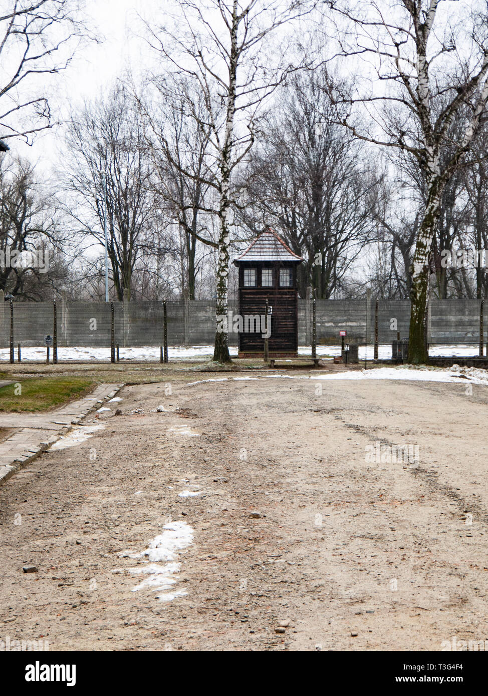 Guard tower, Auschwitz concentration camp and death camp, Poland Stock ...