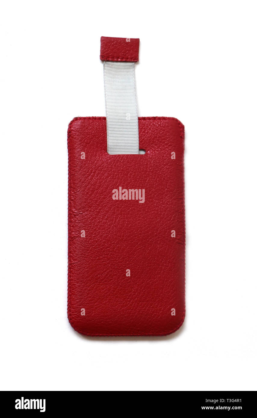 Red leather case mobile phone hi-res stock photography and images - Alamy