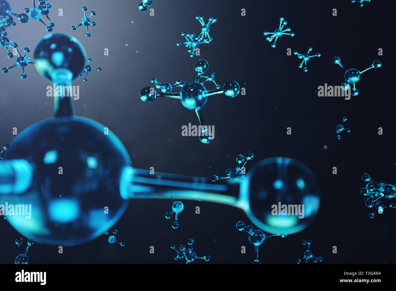 3d Illustration Molecule Structure Scientific Medical Background With Atoms And Molecules