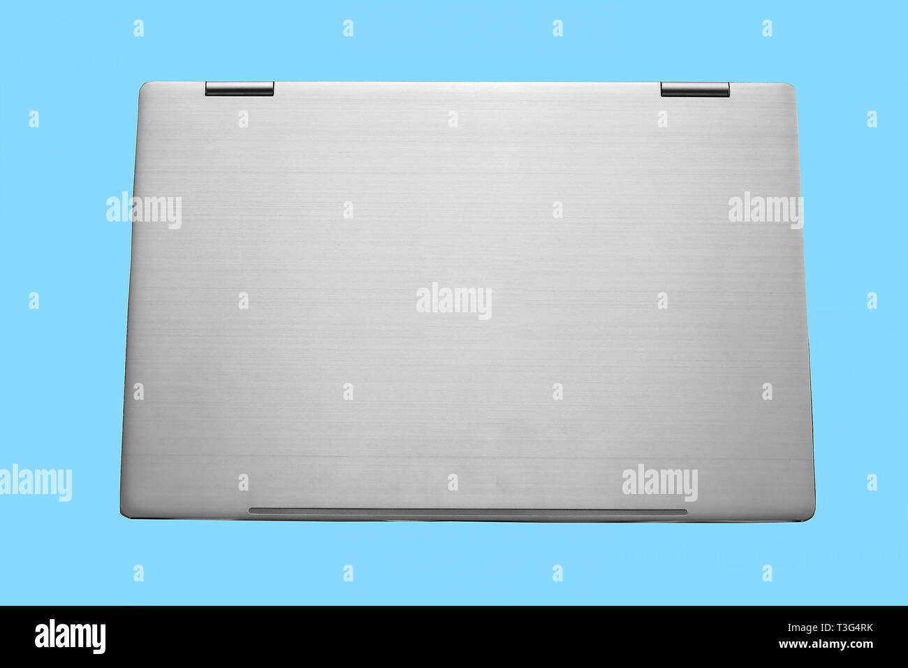 Closed silver laptop isolated with clipping path included Stock Photo ...