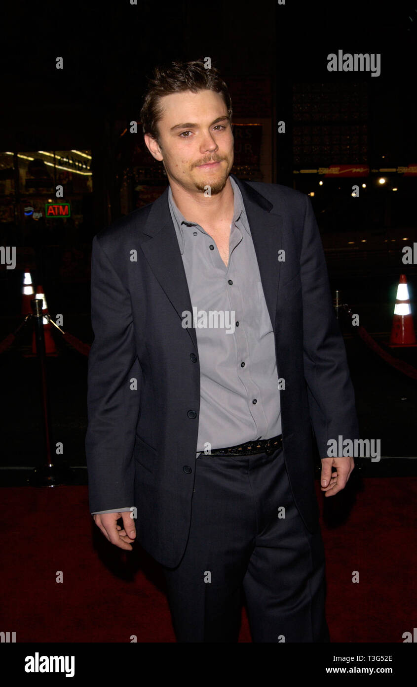 LOS ANGELES, CA. January 23, 2002: Actor CLAYNE CRAWFORD at the ...