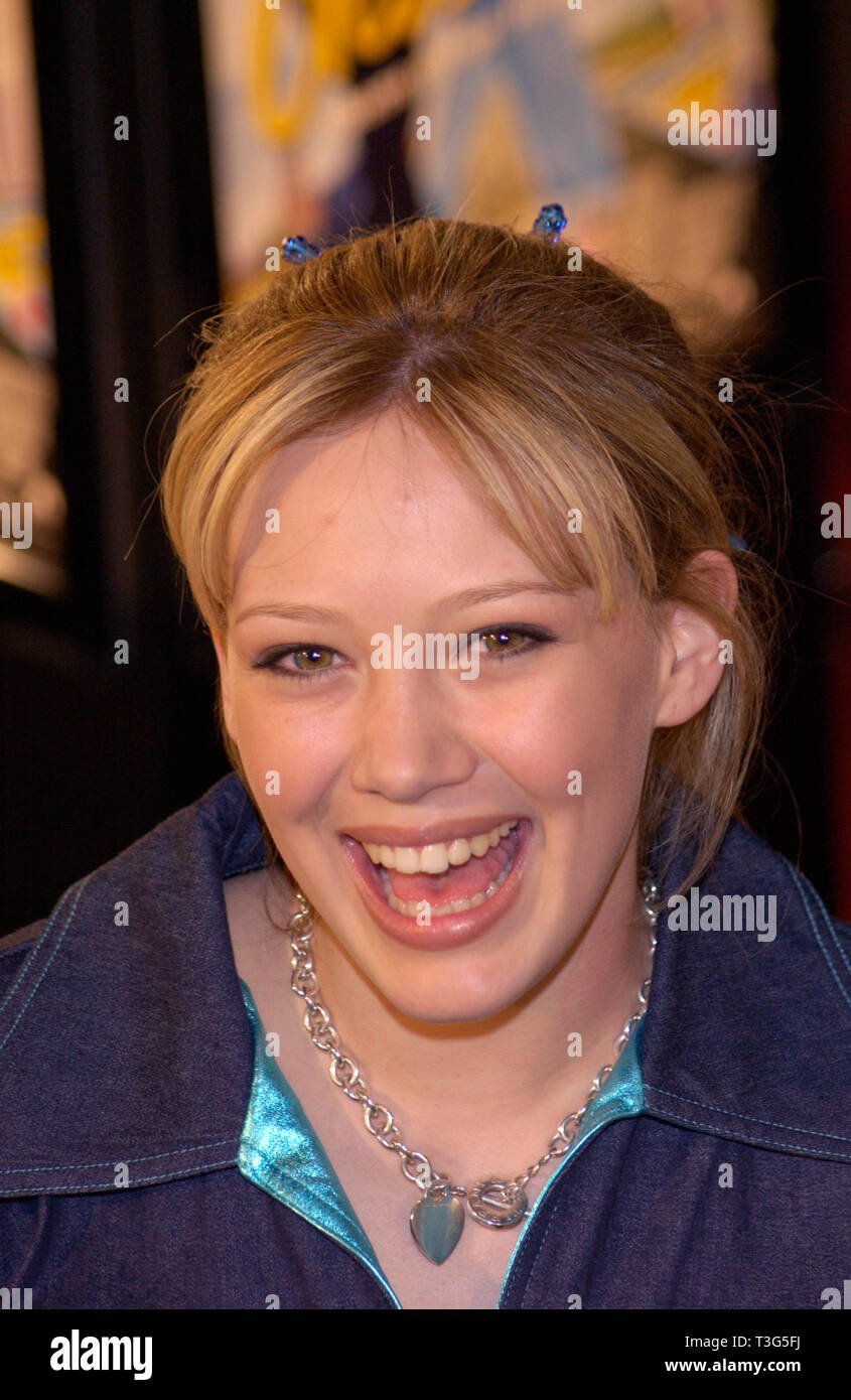 LOS ANGELES, CA. February 11, 2002: Actress HILARY DUFF at the world ...