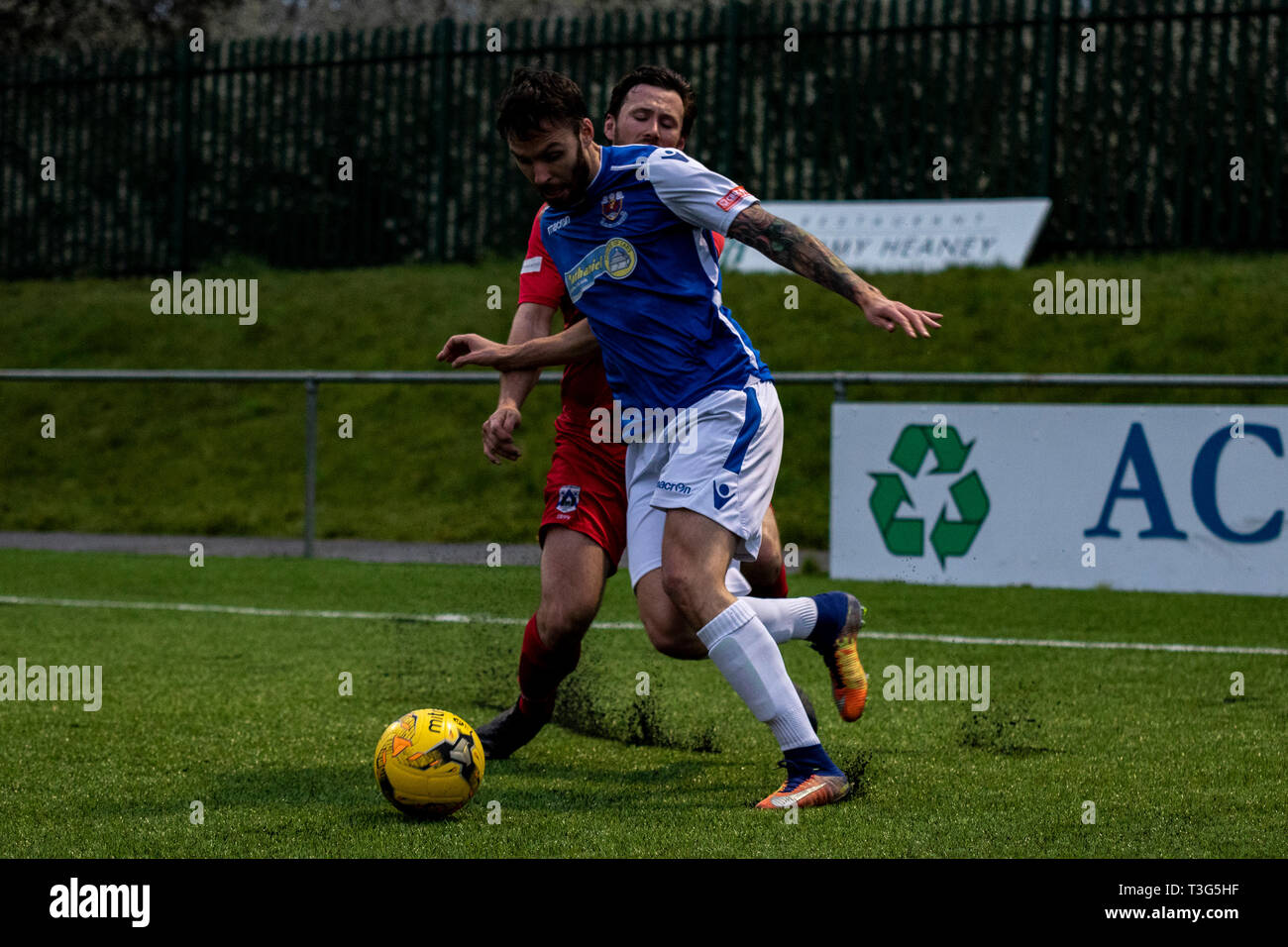 Pen-y-Bont v Haverfordwest County in WFL Division One at Bryntirion ...