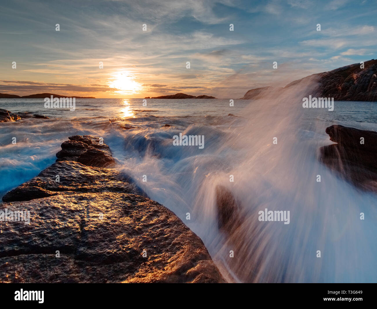November sunset along the Sutherland coast at Sheigra Stock Photo - Alamy