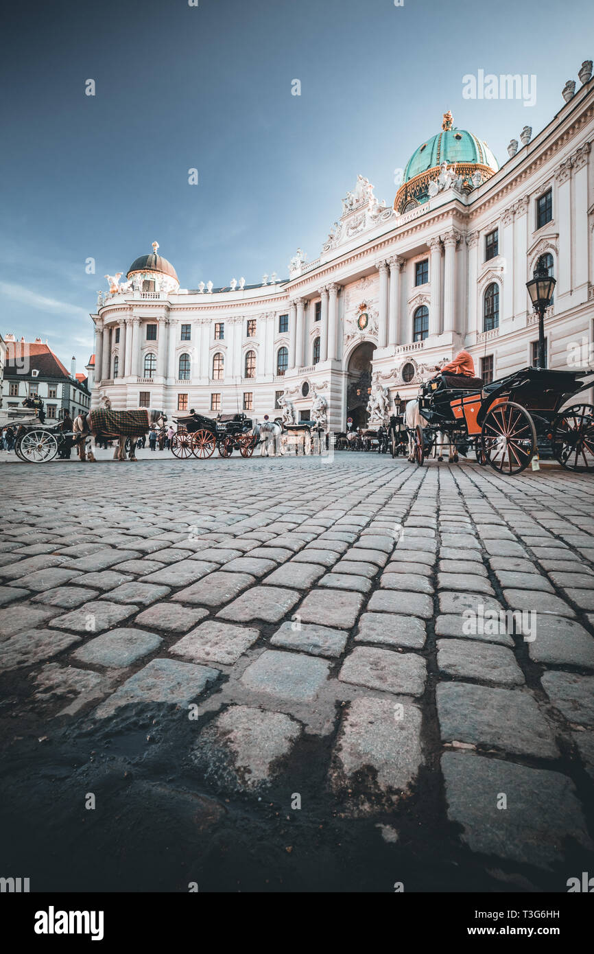 Vienna austria Hofburg famous square in the middle of the castle on ...