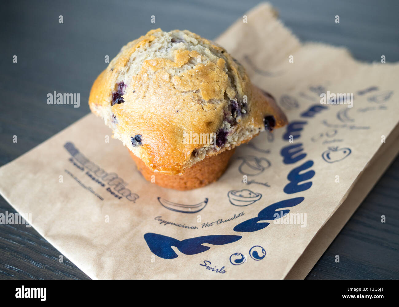A blueberry muffin from Mmmuffins (also known as Marvellous Mmmuffins ...