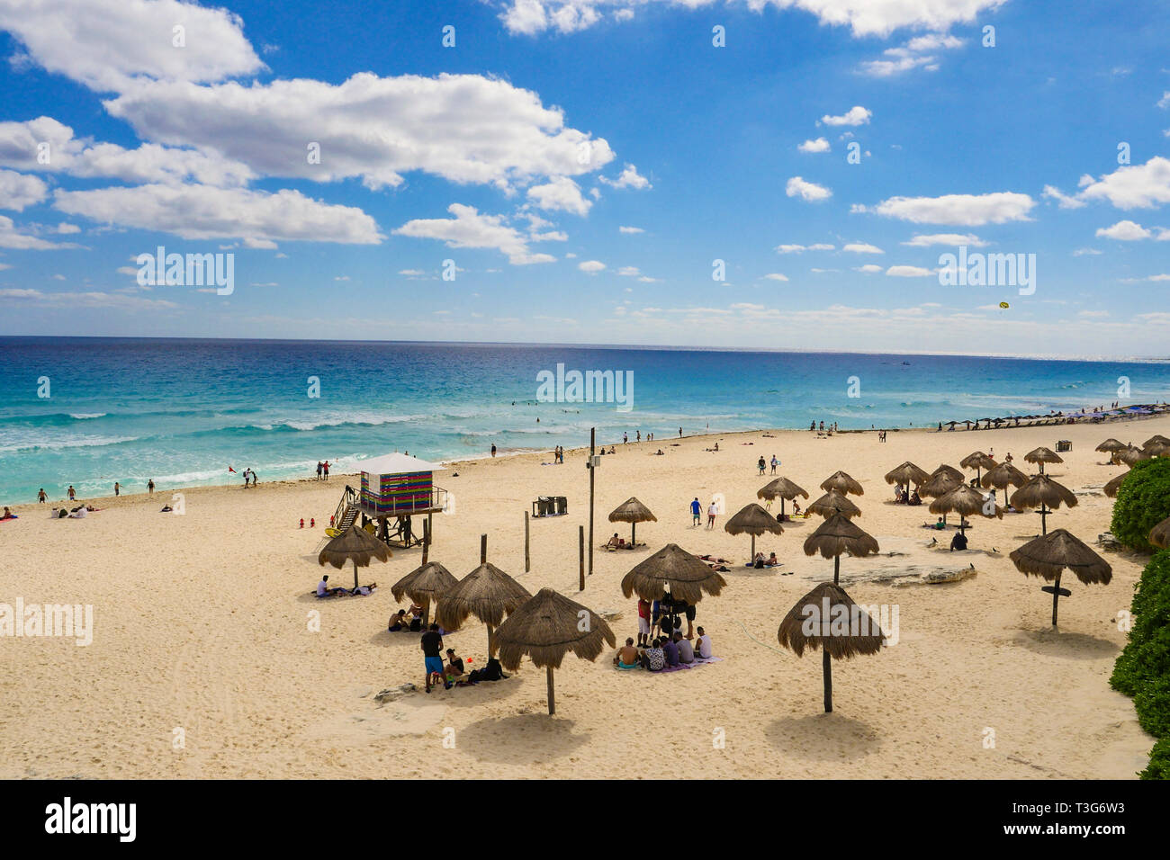 Cancun beach Mexico, ocean, vacation, caribbean, tropical Stock Photo ...