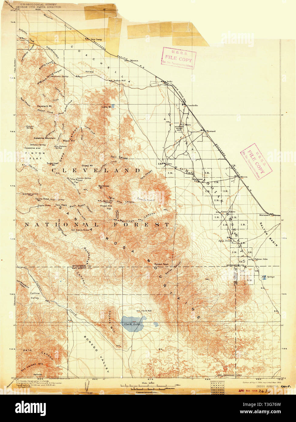 Map of indio california hi-res stock photography and images - Alamy