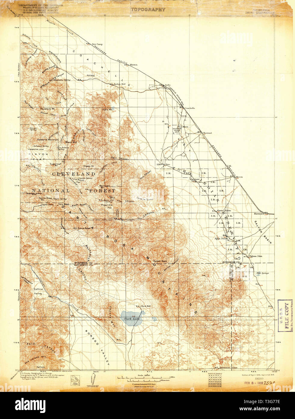 Map of indio california hi-res stock photography and images - Alamy