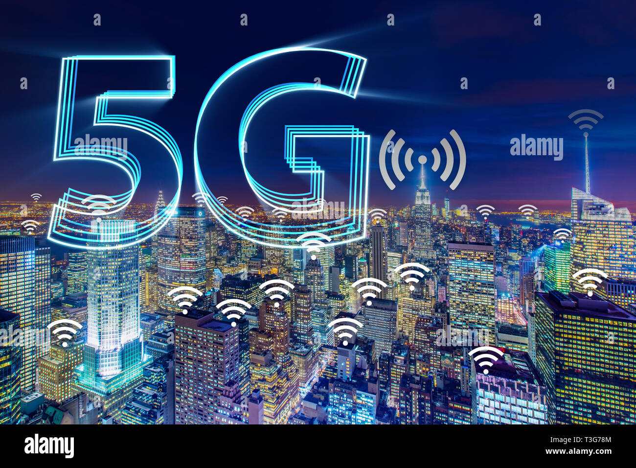 5g internet concept in technology concept Stock Photo - Alamy
