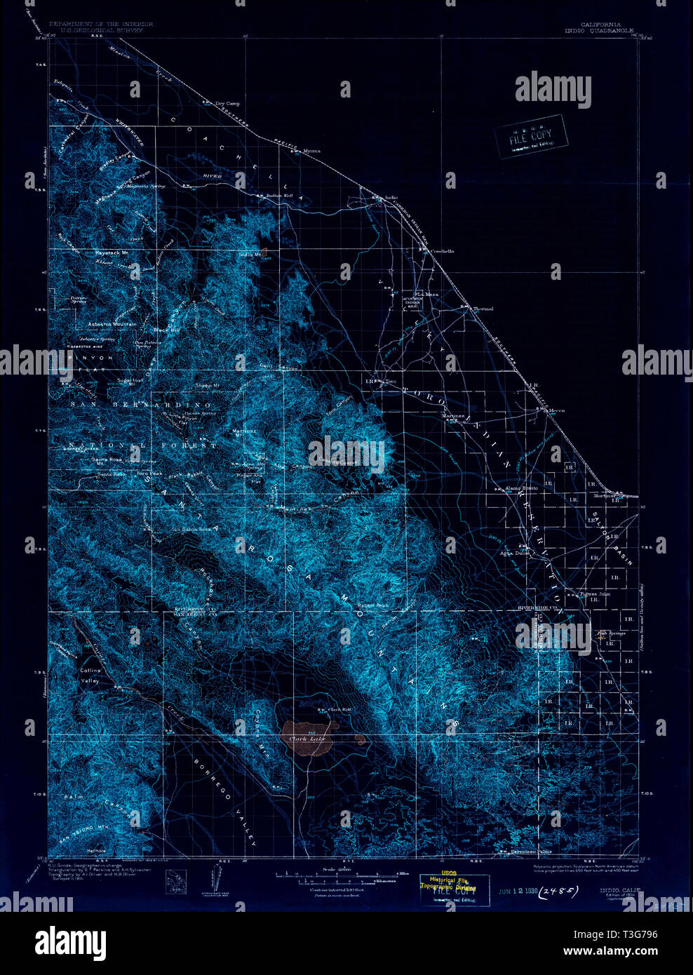 Map of indio hi-res stock photography and images - Alamy