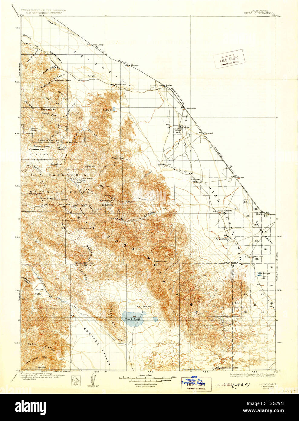 Map of indio california hi-res stock photography and images - Alamy