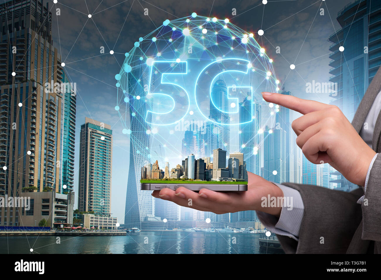 5g concept of internet connection technology Stock Photo - Alamy