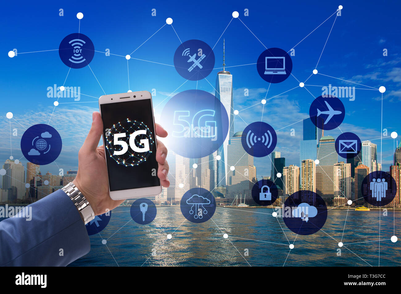 5g concept of internet connection technology Stock Photo - Alamy