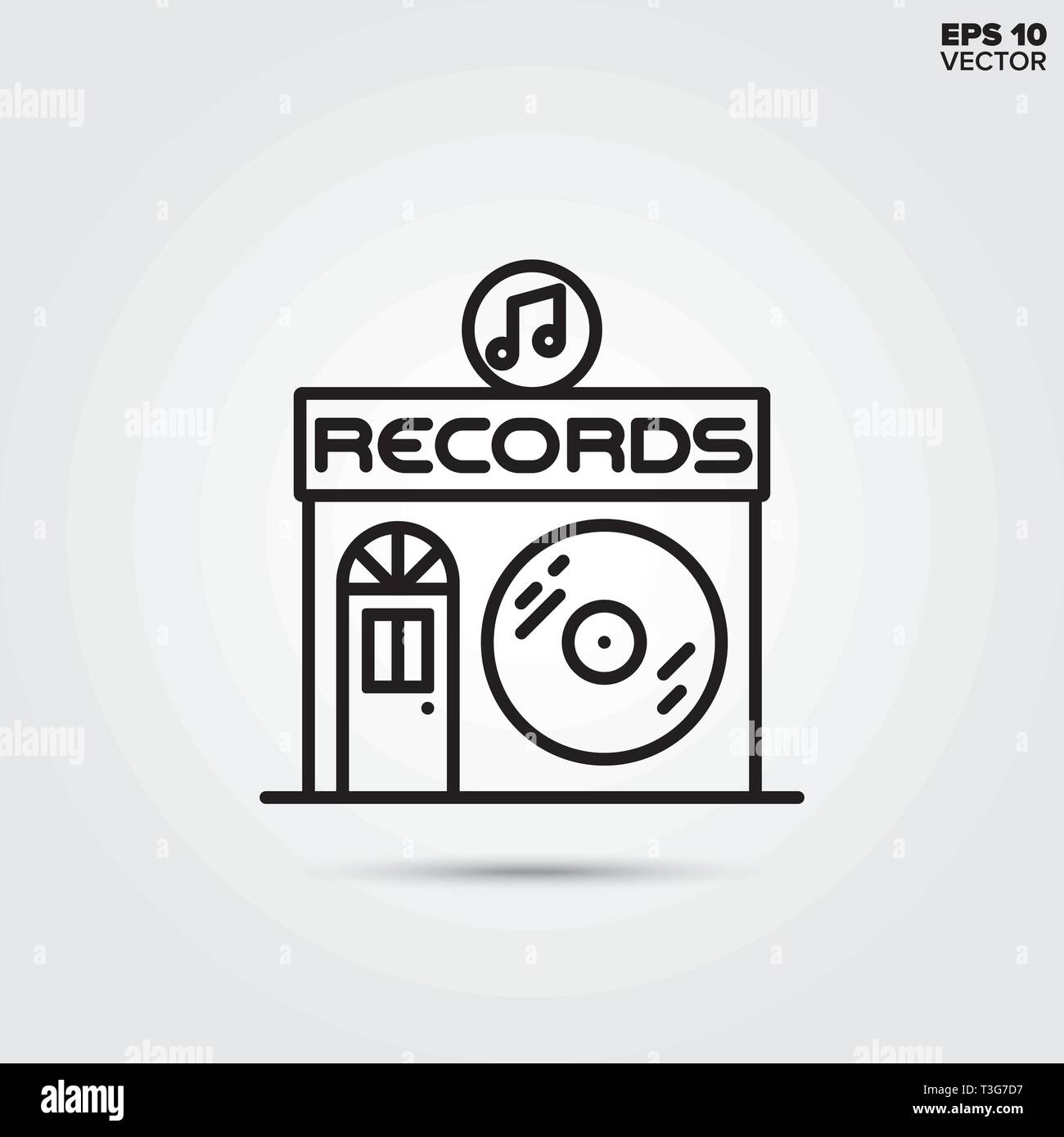 Vinyl records shop Stock Vector Images - Alamy
