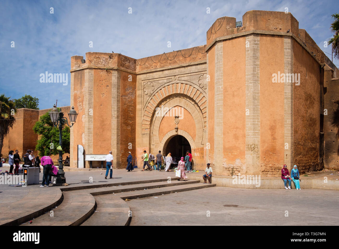 Morocco, Rabat. Bab el Had (the Sunday Gateway), on of the gates of the ...