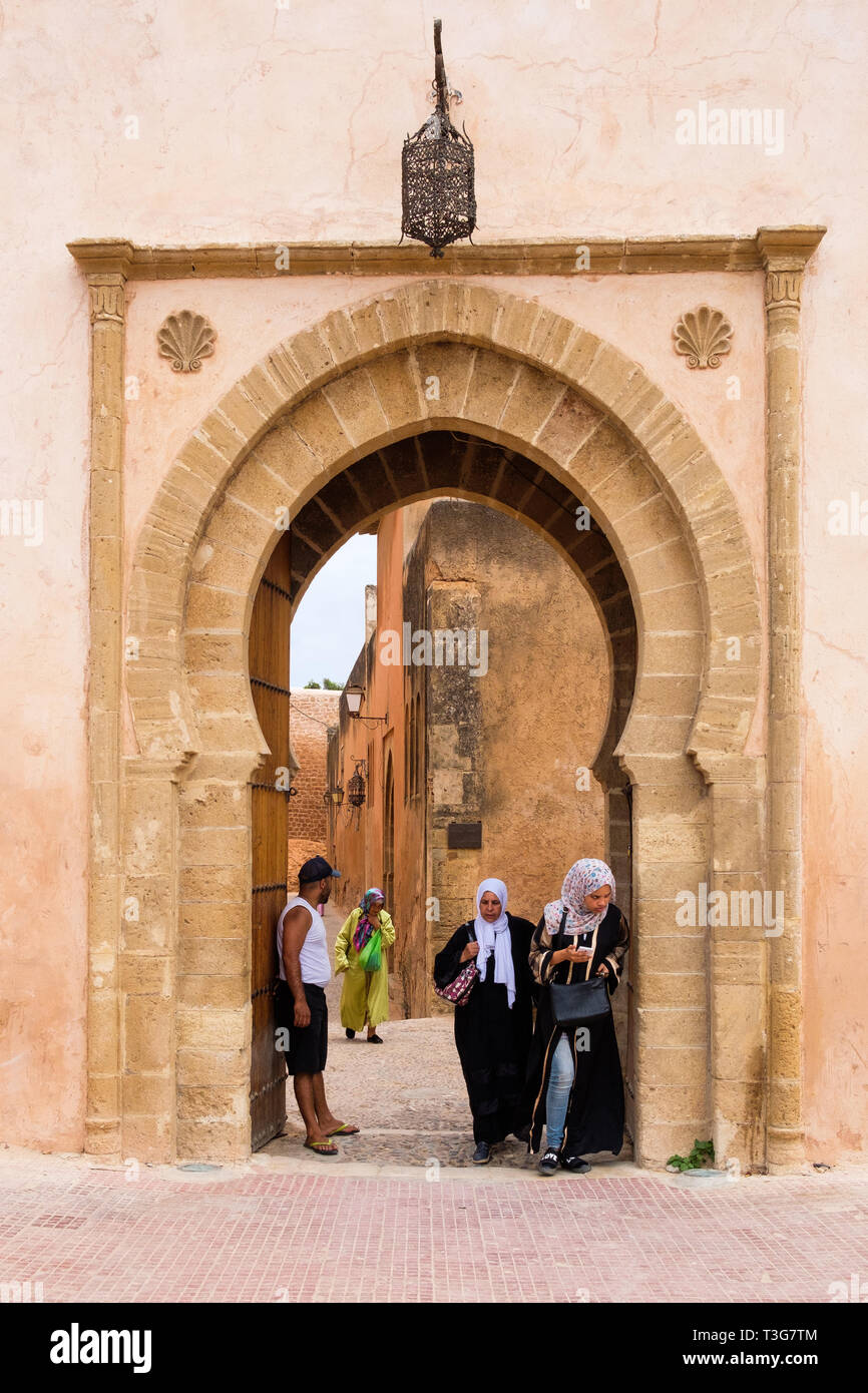 Morocco, Rabat. The Kasbah of the Udayas, built in the XIIth century by ...