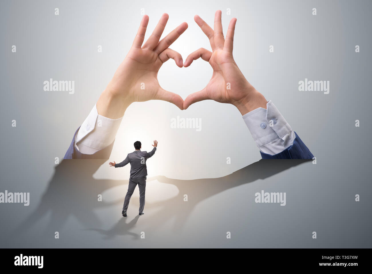 Hands showing heart gesture in love concept Stock Photo - Alamy