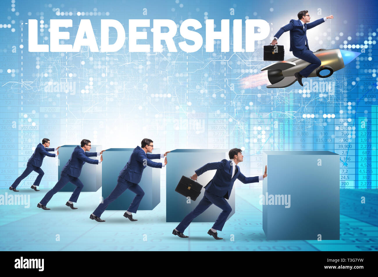 Leadership concept with various business people Stock Photo - Alamy