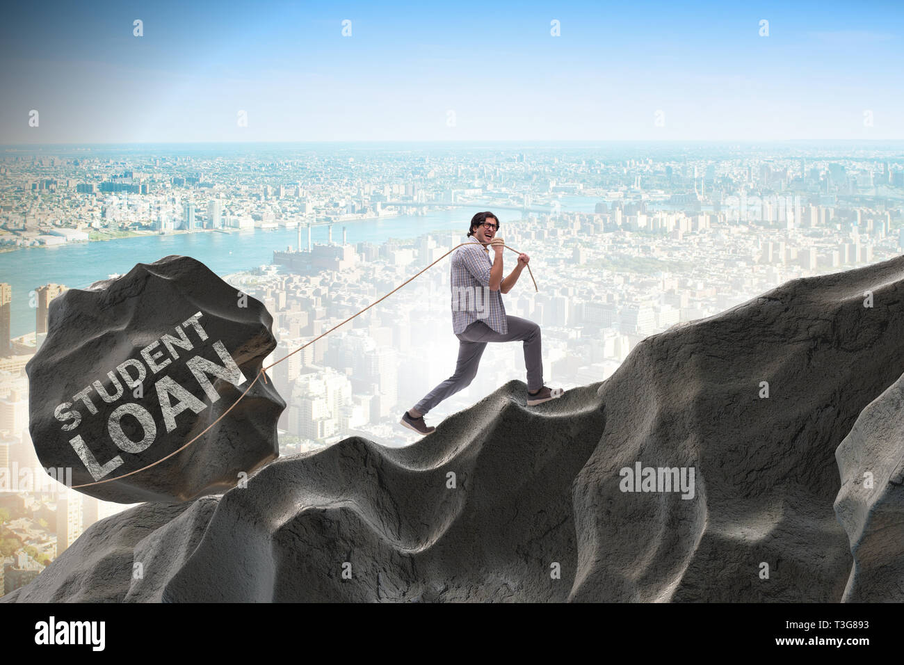 Concept of student loan and expensive education Stock Photo - Alamy
