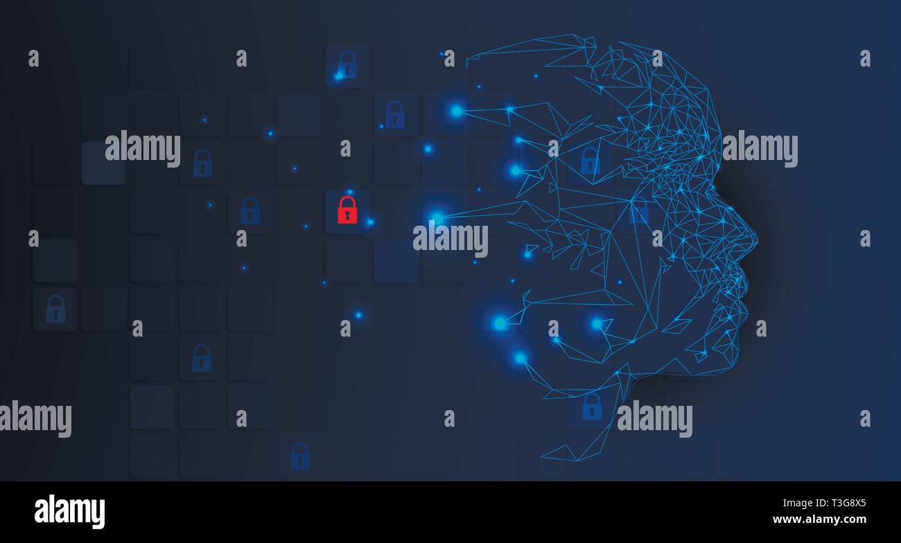 Conceptual technology illustration of artificial intelligence. Abstract ...