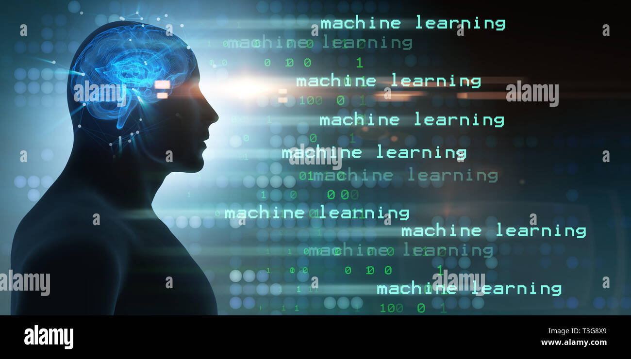Machine learning and cognitive computing - 3d rendering Stock Photo - Alamy