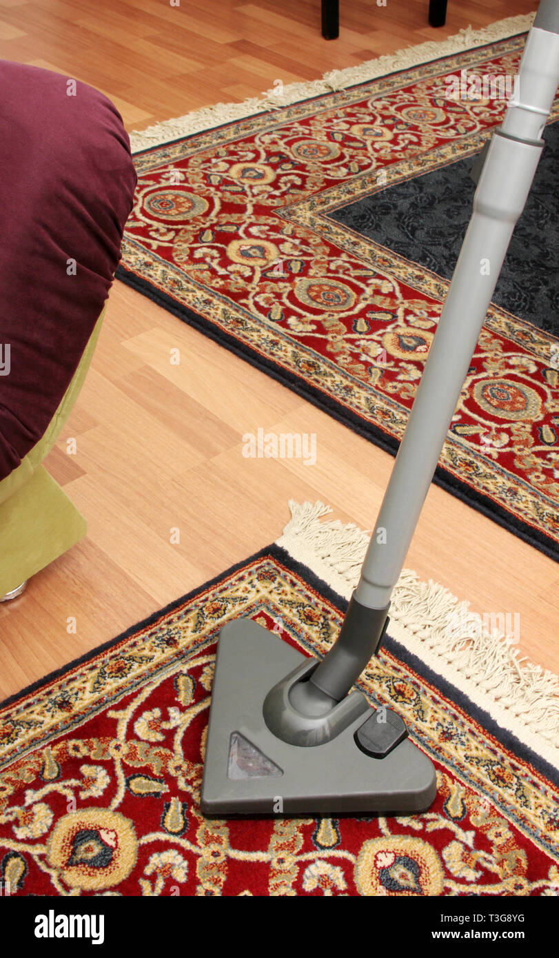 House cleaning with vacuum cleaner Stock Photo - Alamy