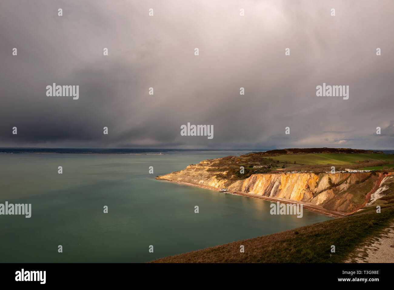 Alum Bay on the Isle of Wight Stock Photo - Alamy