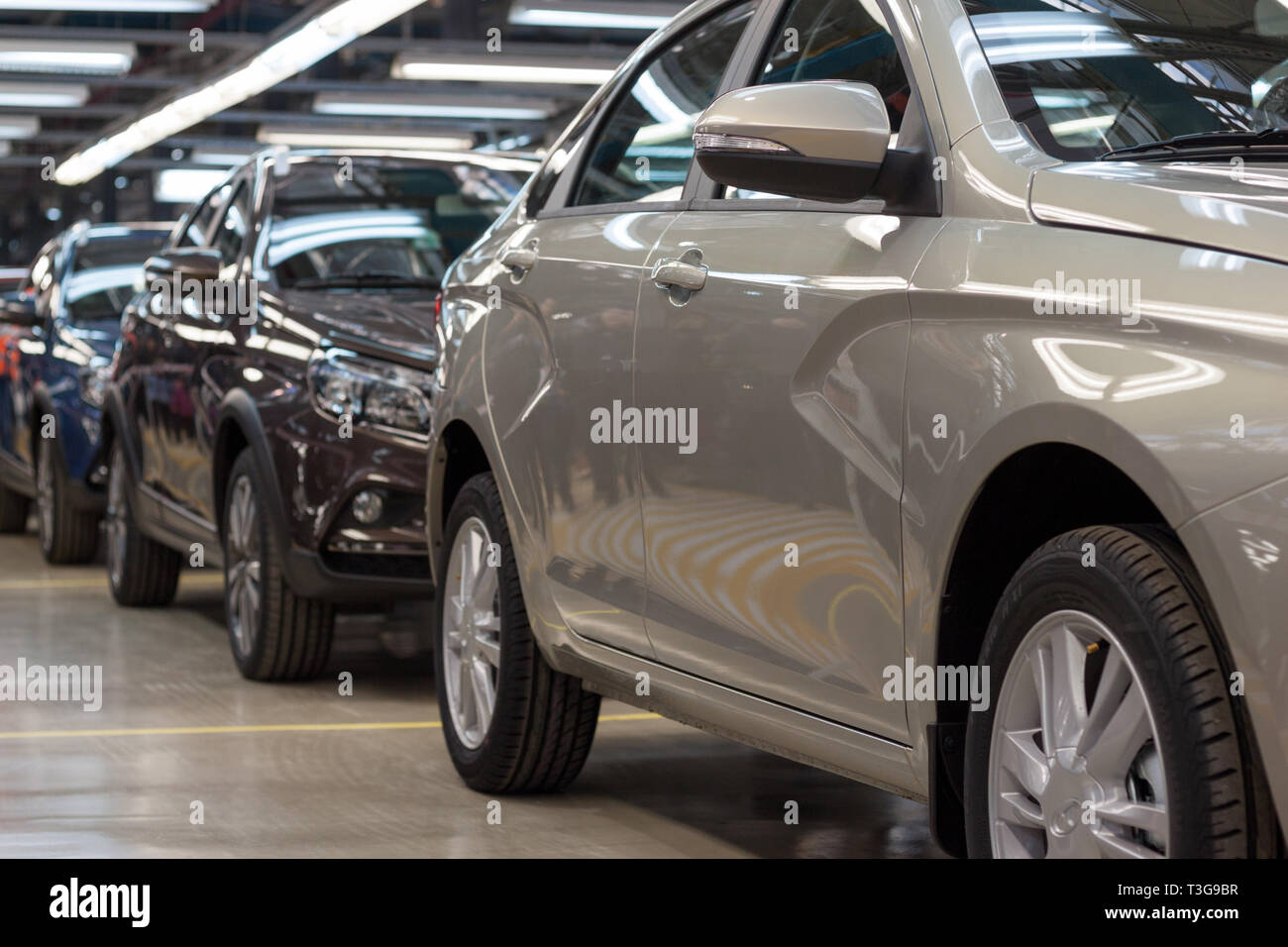 Russia, Izhevsk - December 15, 2018: LADA Automobile Plant Izhevsk ...
