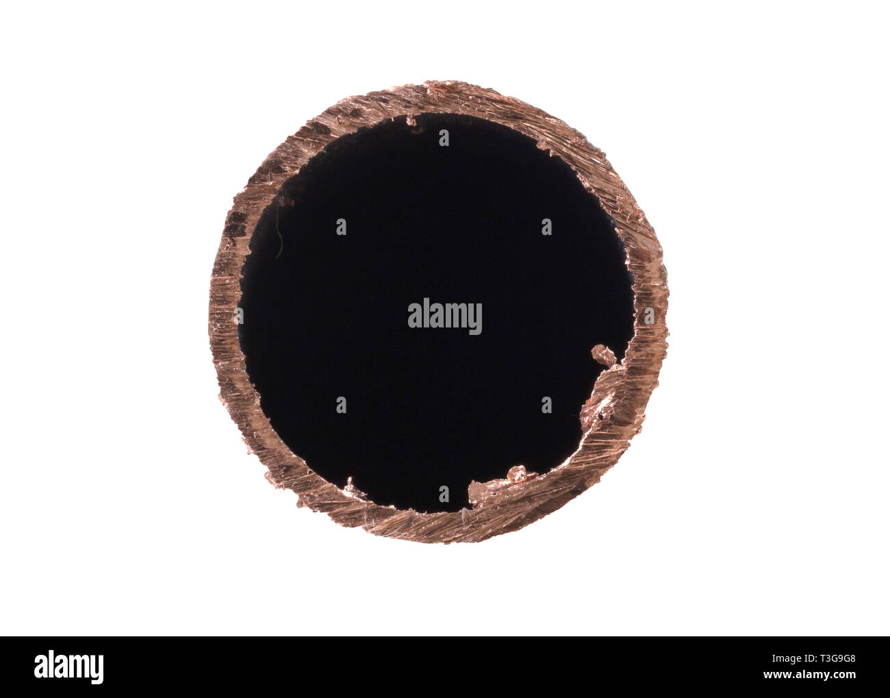 Old brass pipe, isolated on a white background Stock Photo - Alamy