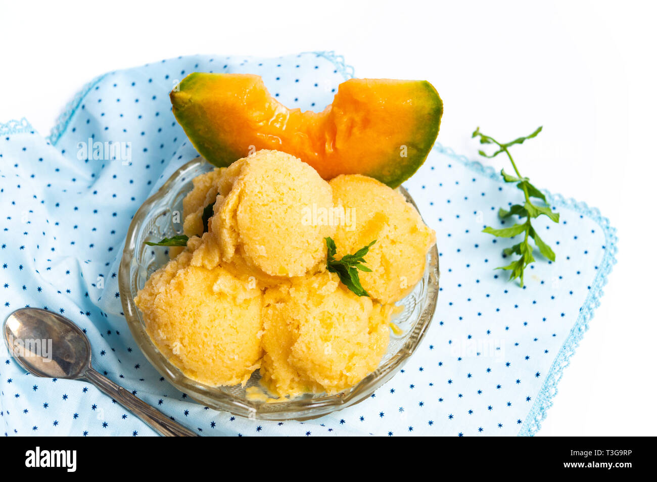 Melon ice cream hi-res stock photography and images - Alamy