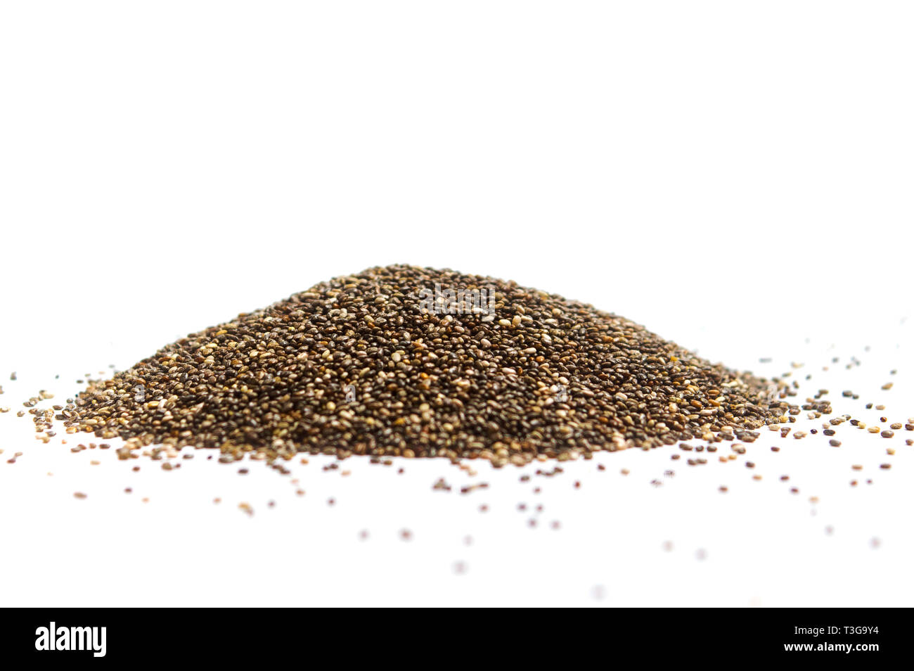Chia seed grains isolated on white background Stock Photo - Alamy