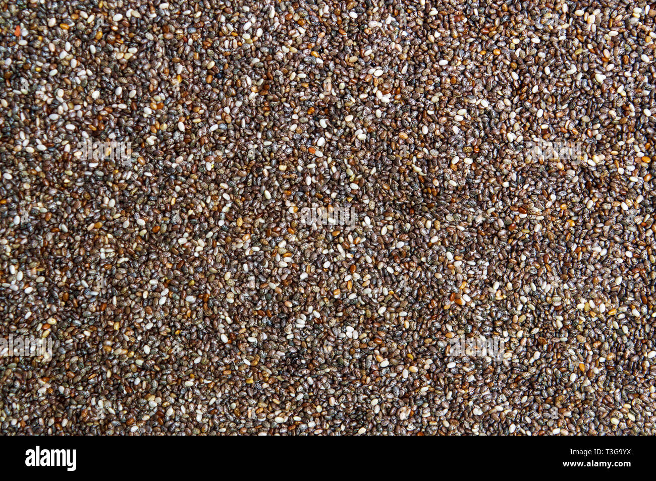 Chia seed grains making a background pattern Stock Photo - Alamy