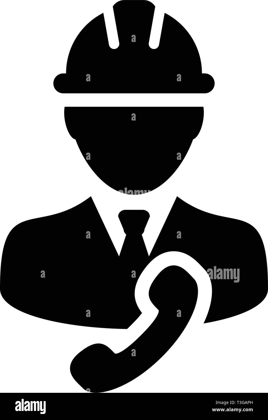 Builder icon vector male construction worker person profile avatar with ...