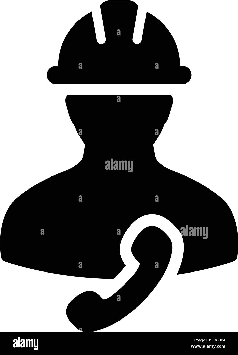 Talk icon vector male construction worker person profile avatar with ...
