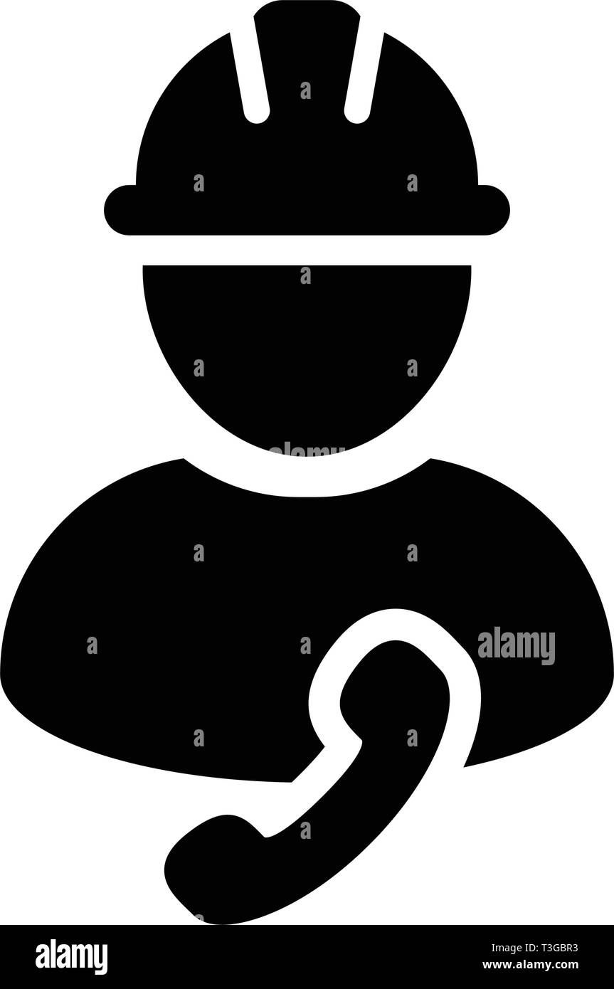 Architect icon vector male construction worker person profile avatar ...