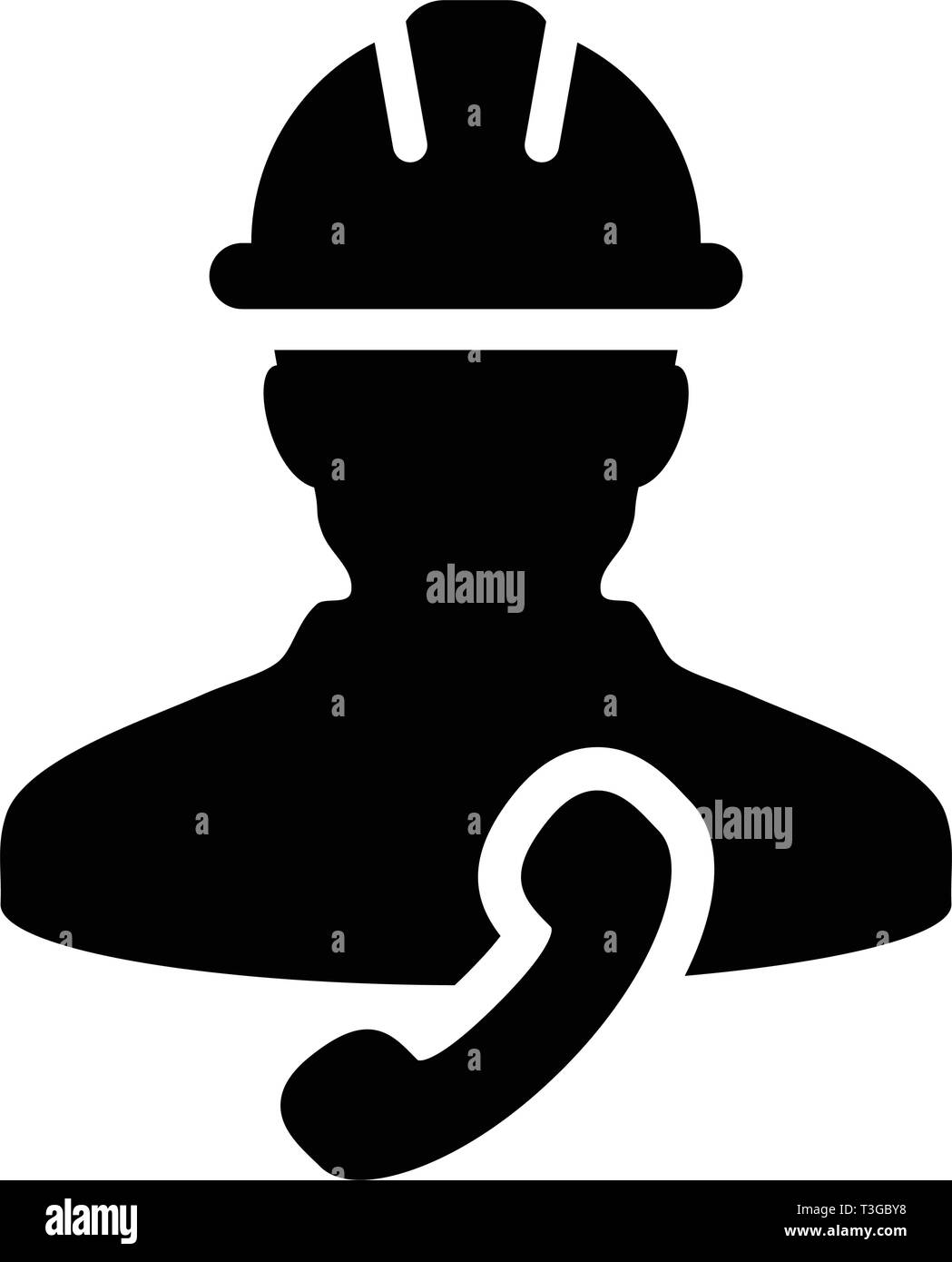 Engineer worker icon vector male Construction service person profile ...