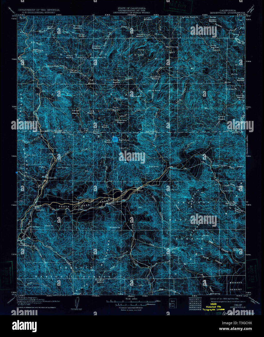 California map 1908 hi-res stock photography and images - Alamy