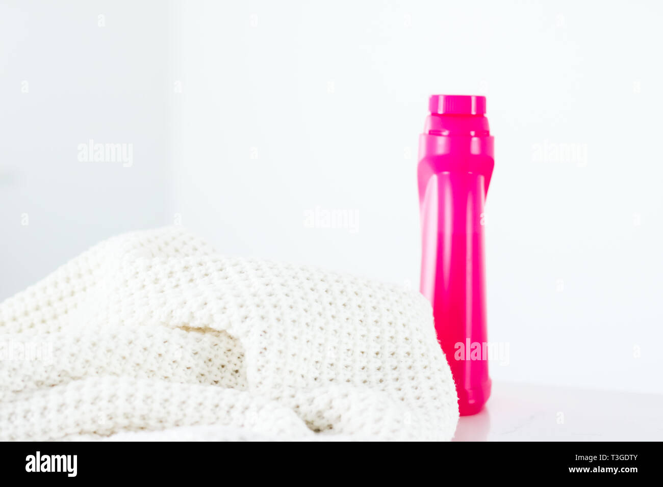 Housekeeping, fabric textures and handmade knitwear concept - Warm ...