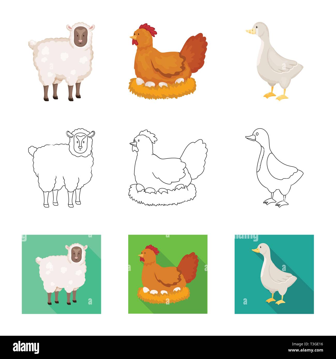 Vector design of breeding and kitchen symbol. Set of breeding and ...