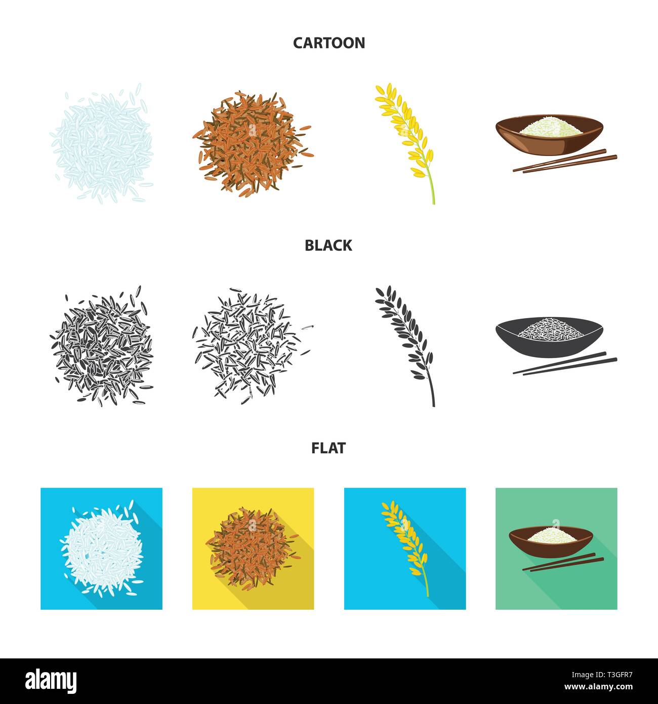 Vector illustration of crop and ecological icon. Set of crop and ...