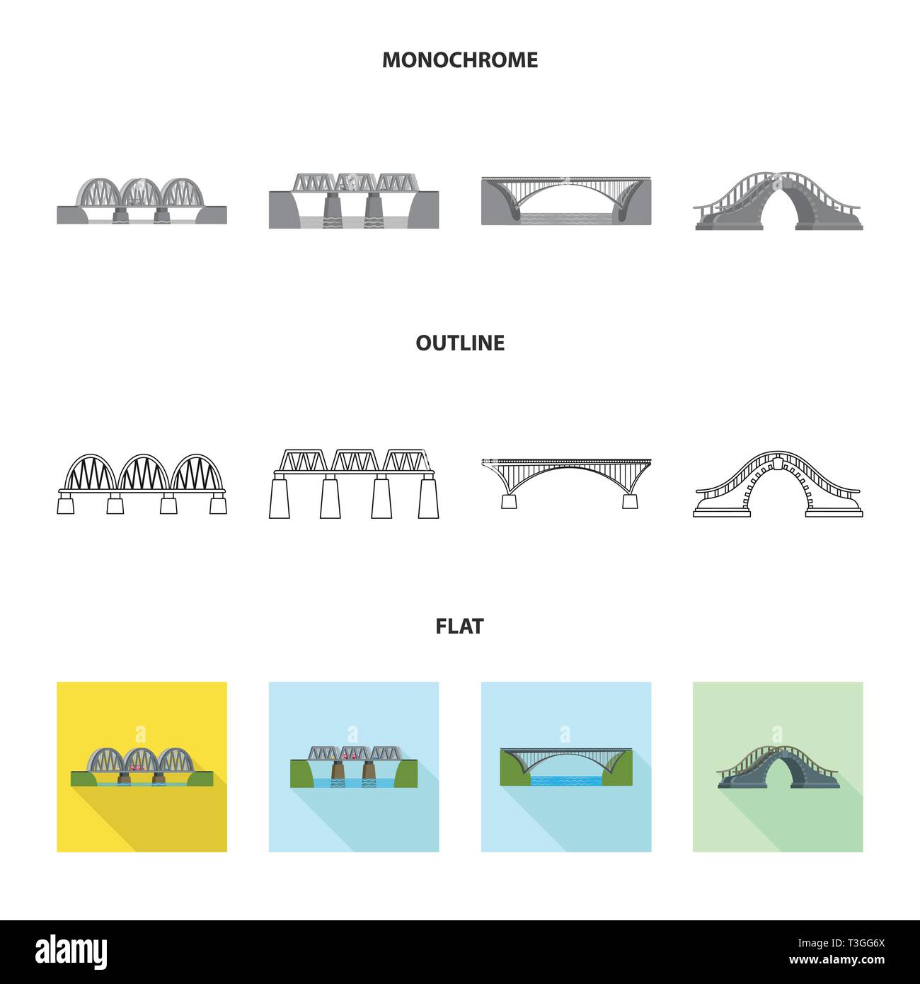 Vector illustration of connection and design sign. Set of connection ...