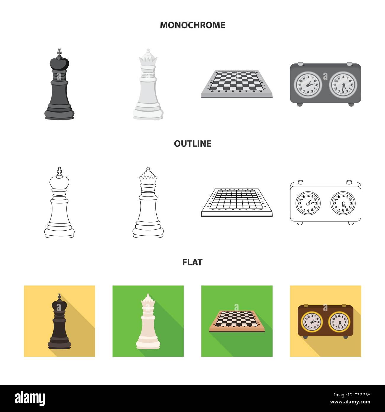 Vector design of checkmate and thin icon. Set of checkmate and target ...