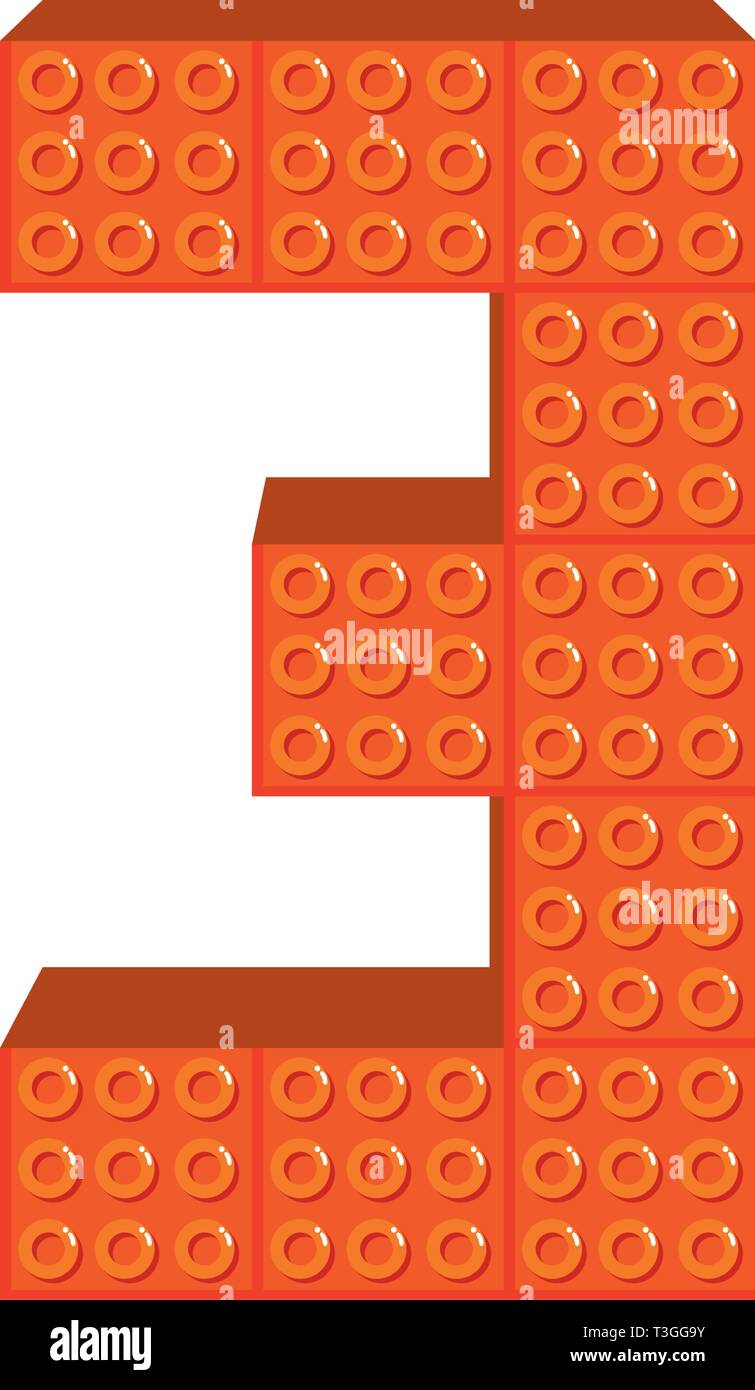 number three with toy pieces Stock Vector Image & Art - Alamy