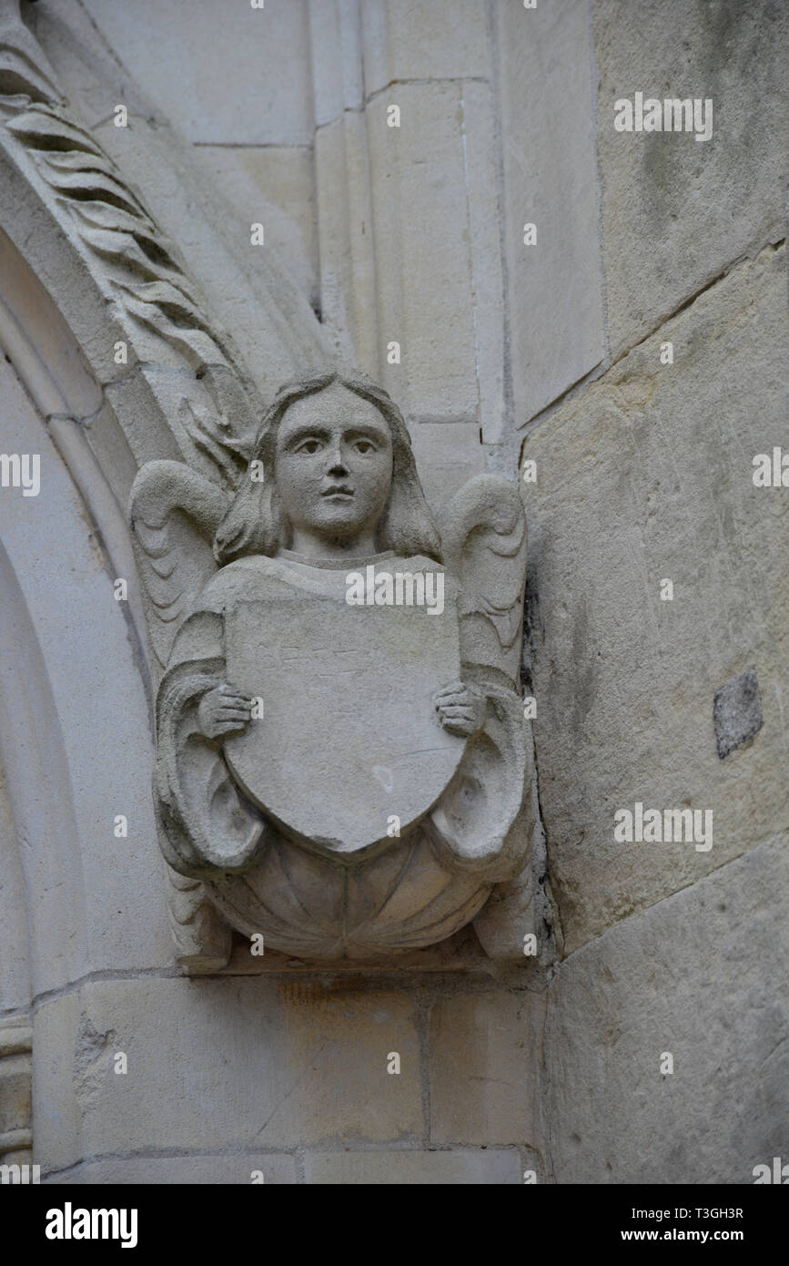 Caen stone carved angels Chichester Cross, Chichester, West Sussex ...
