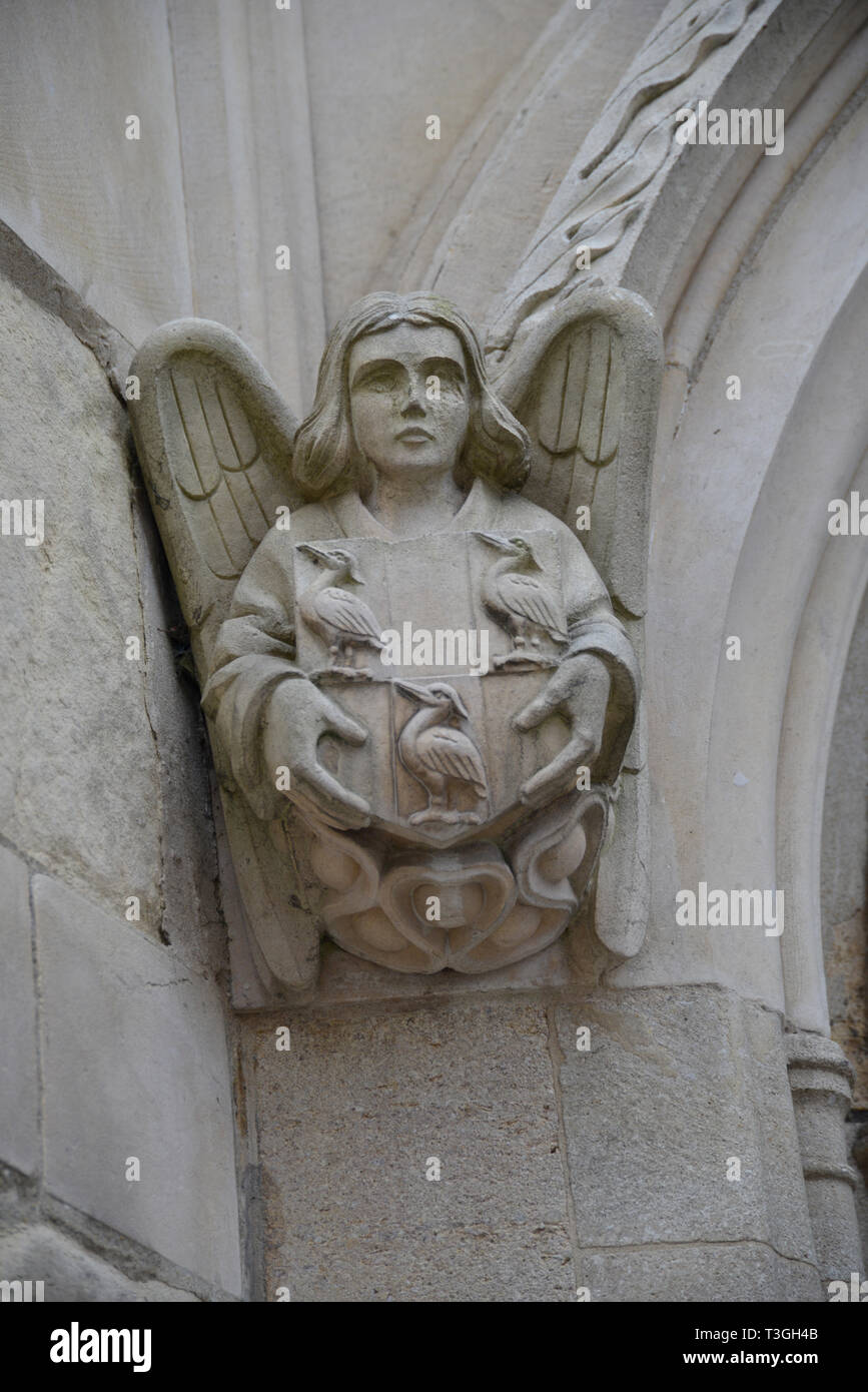 Caen stone carved angels Chichester Cross, Chichester, West Sussex ...