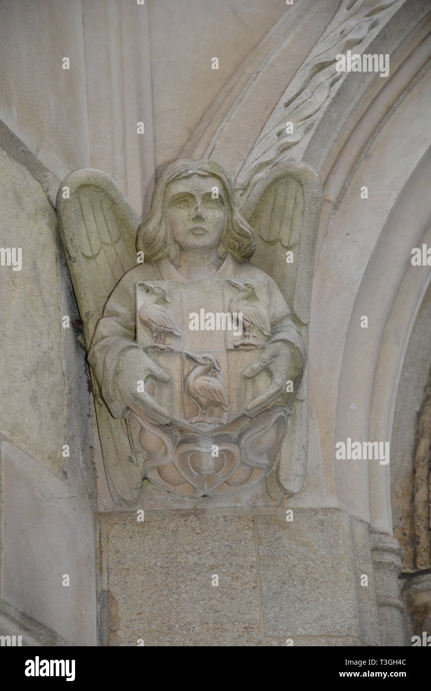 Caen stone carved angels Chichester Cross, Chichester, West Sussex ...